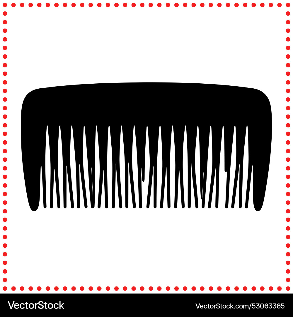 Simple comb design ideal for salon barber Vector Image