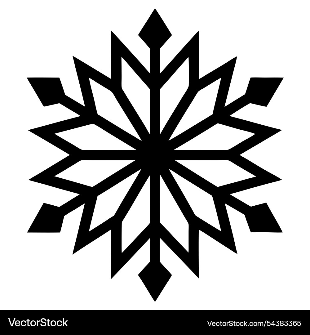 Snowflake icon Royalty Free Vector Image - VectorStock