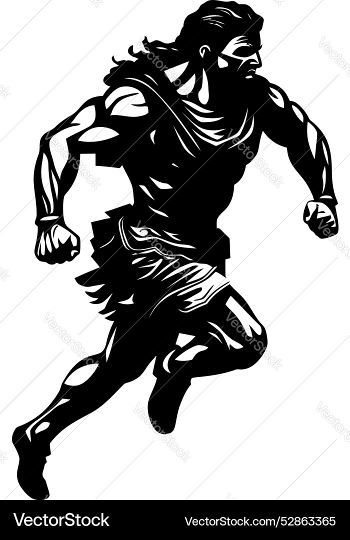 Sprinting sentinel gladiator warrior icon swift Vector Image