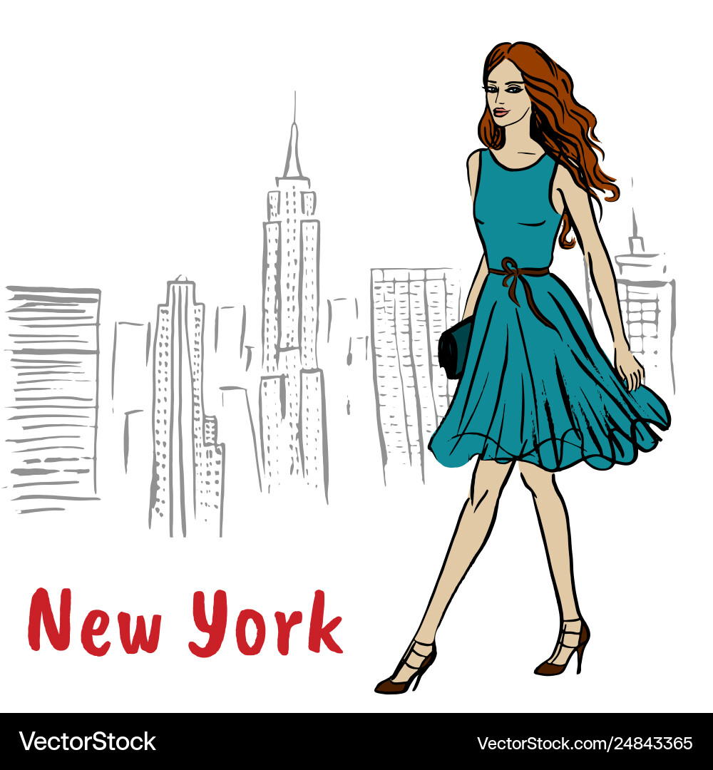 Woman walking Royalty Free Vector Image - VectorStock