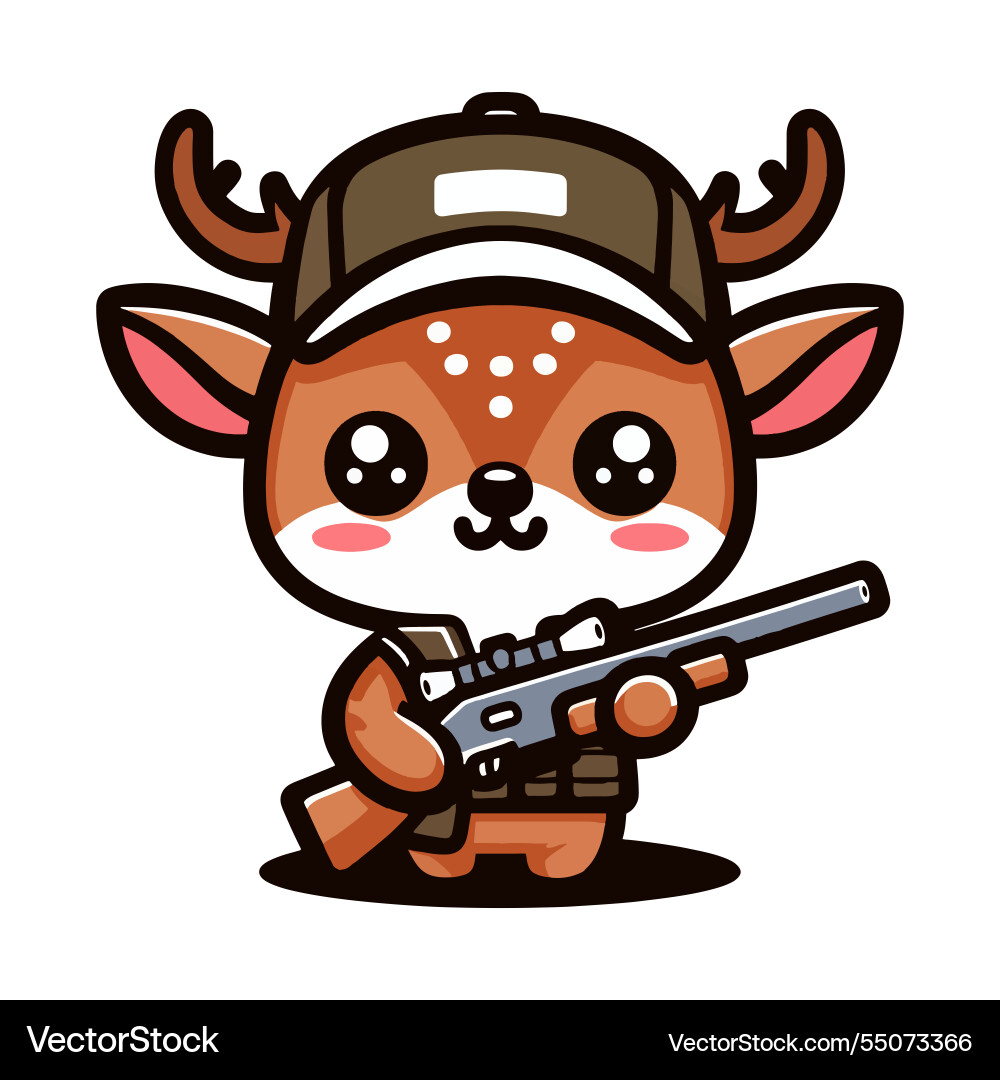 Deer hunter design Royalty Free Vector Image - VectorStock