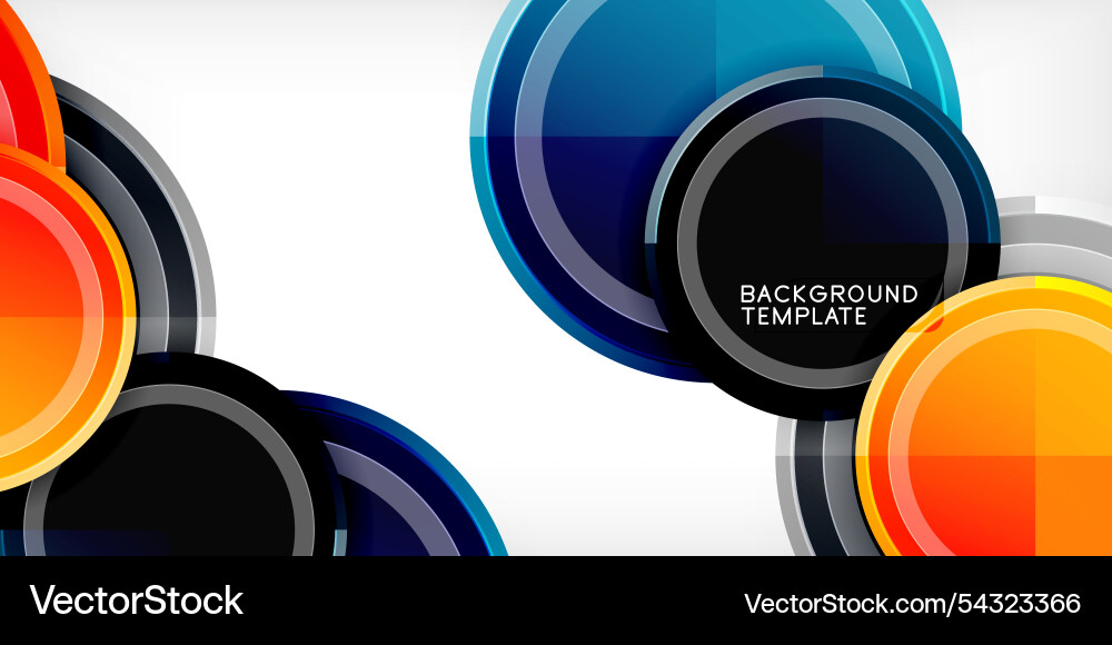 Geometric design abstract background - circles Vector Image