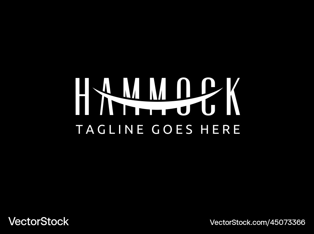 Hammock logo design smart lettering typography Vector Image