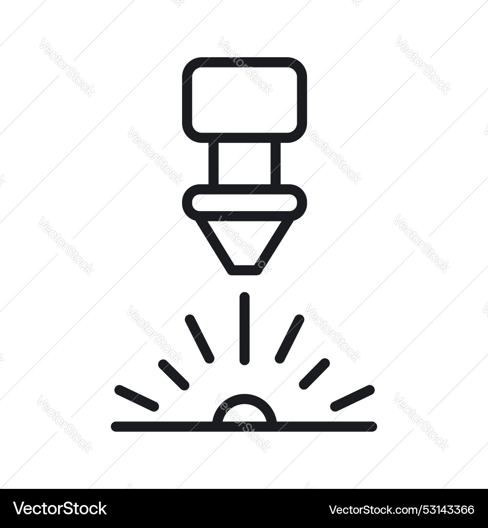 Laser icon symbol on white background Royalty Free Vector