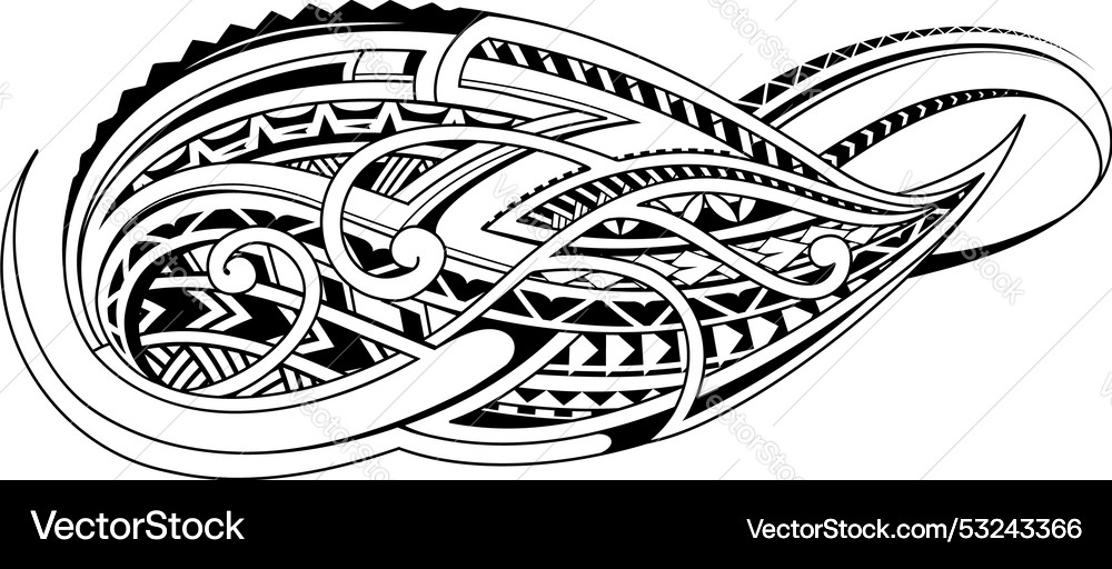 Polynesian style tattoo design Royalty Free Vector Image