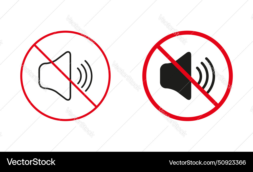 Sound off please keep silence mute mode zone Vector Image