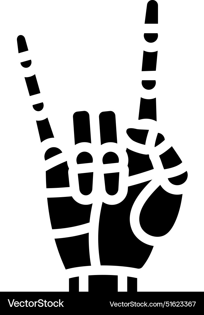 Attention robot hand gesture glyph icon Royalty Free Vector Attention robot hand gesture glyph icon Royalty Free Vector