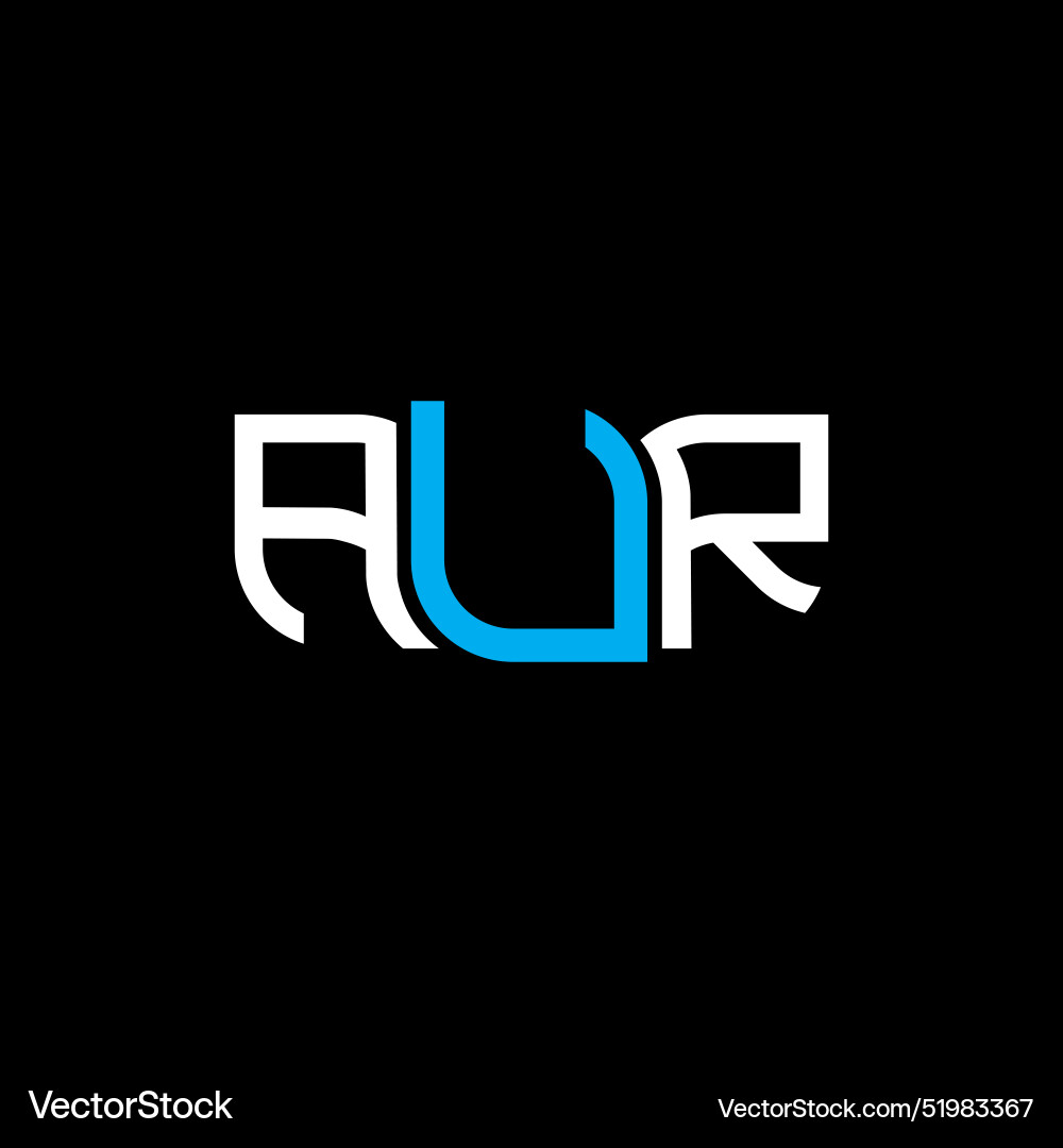 Aur logo design simple and modern Royalty Free Vector Image