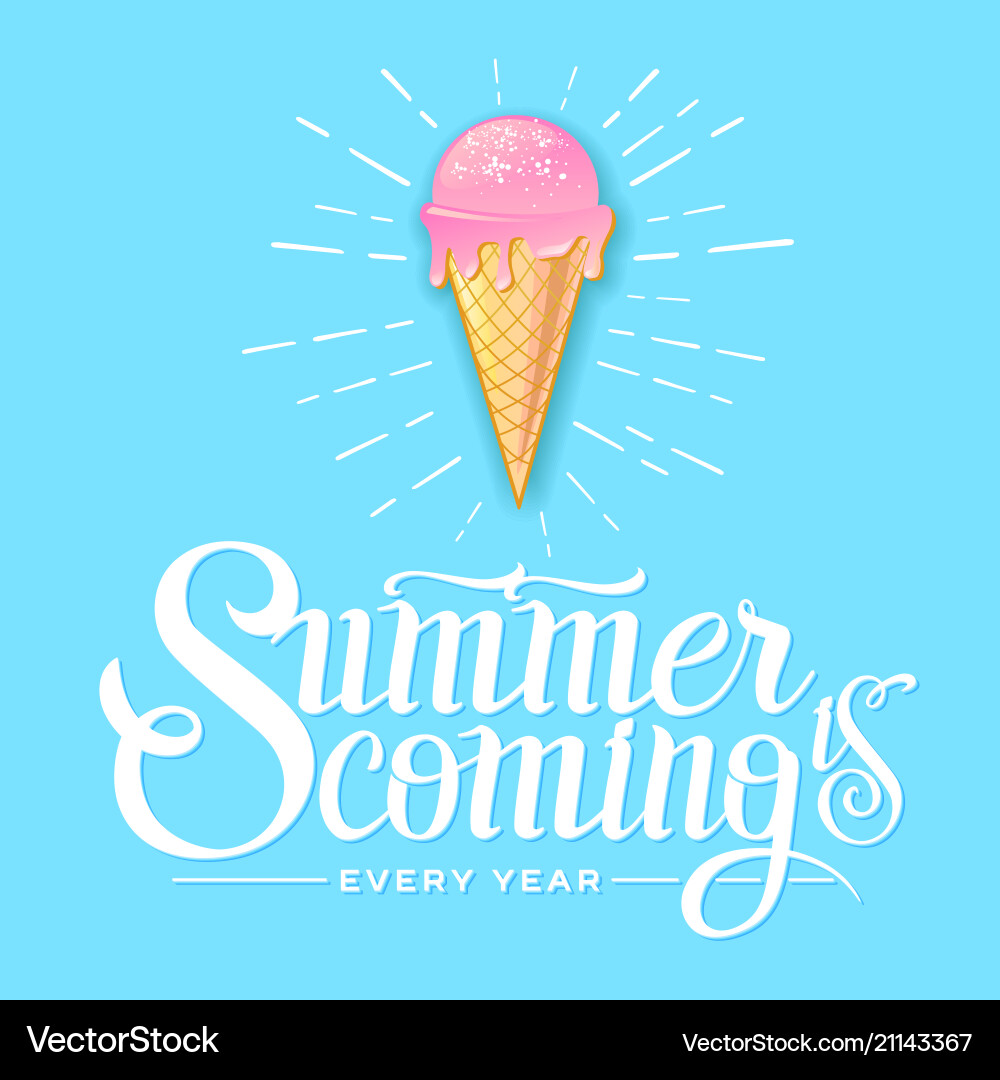 Blue typography poster design lettering Royalty Free Vector