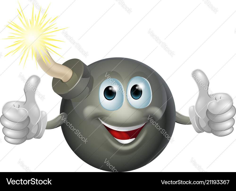 Cartoon bomb man Royalty Free Vector Image - VectorStock