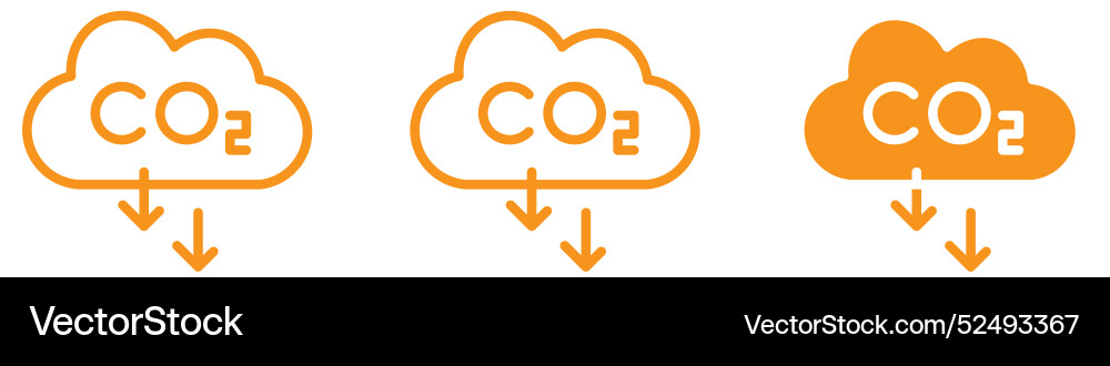 Environmental reduce carbon dioxide co2 icon Vector Image