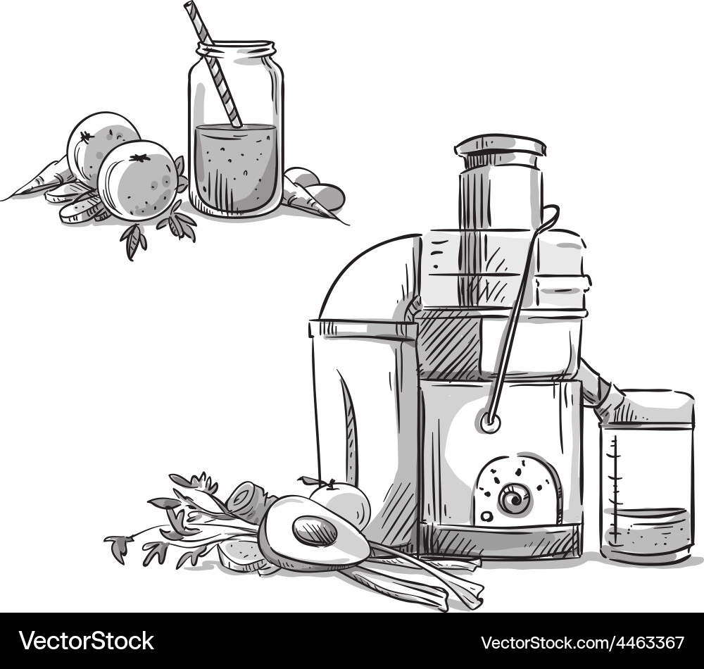 Juicing machine Royalty Free Vector Image - VectorStock