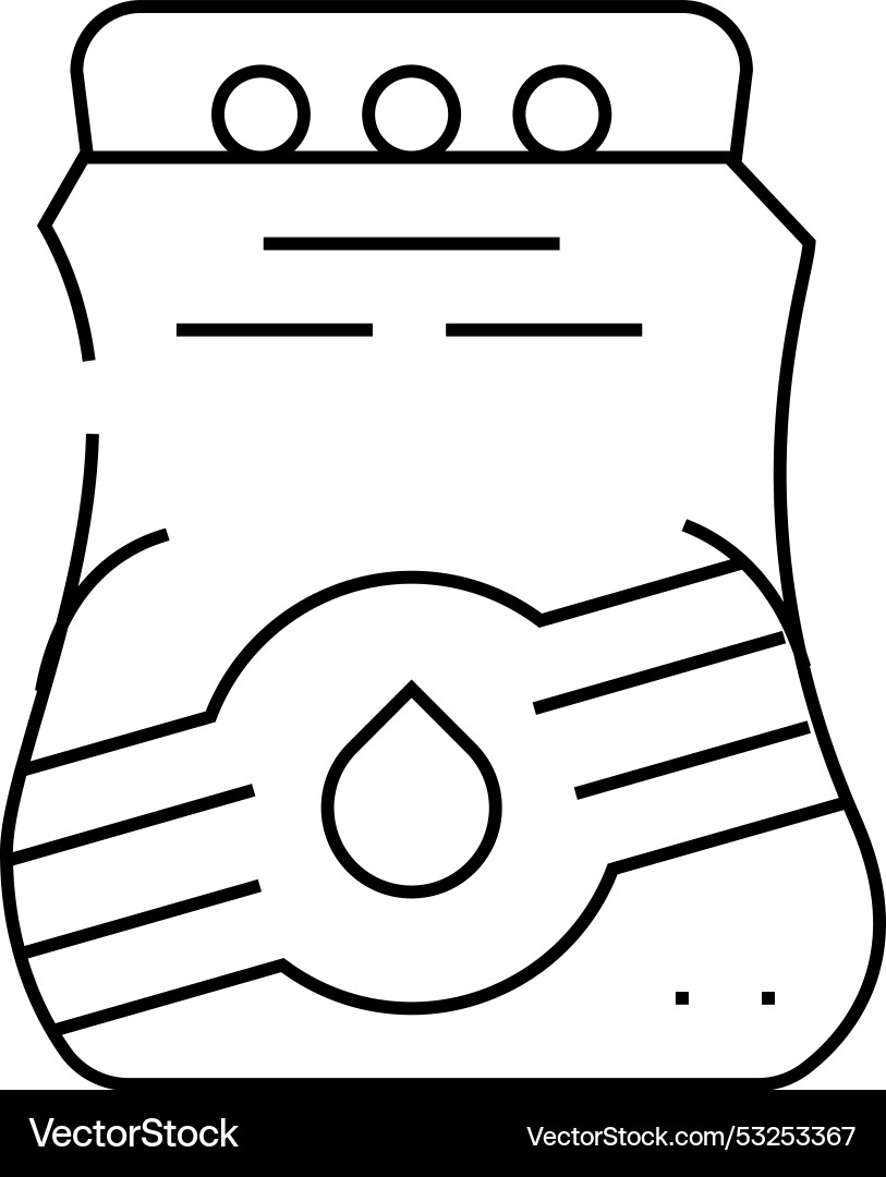 Large packaging of detergent powder line icon Vector Image