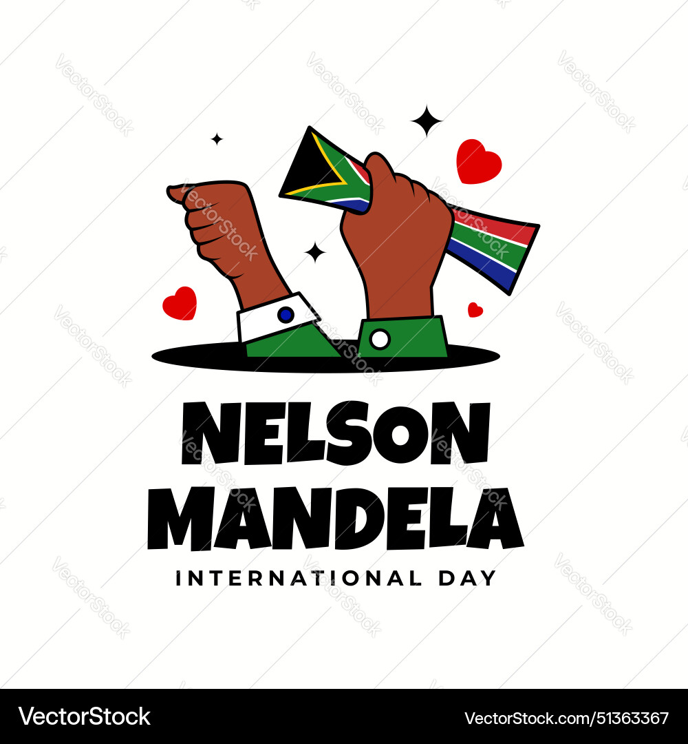 Nelson mandela international day design Royalty Free Vector