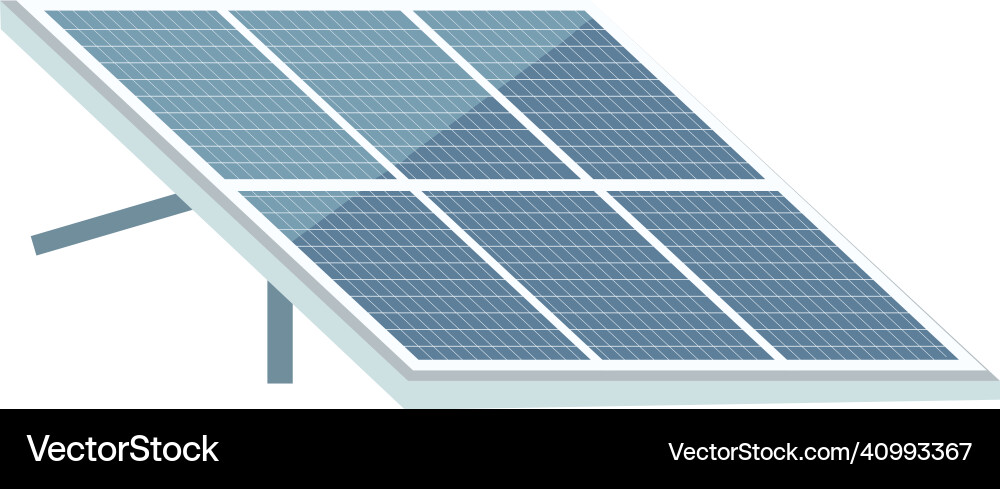 Solar panel cartoon photovoltaic module flat Vector Image