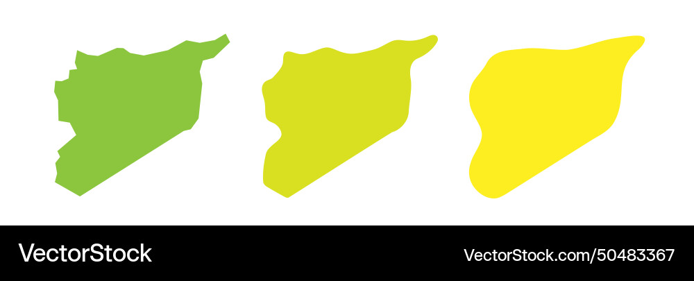 Syria country map in three levels Royalty Free Vector Image