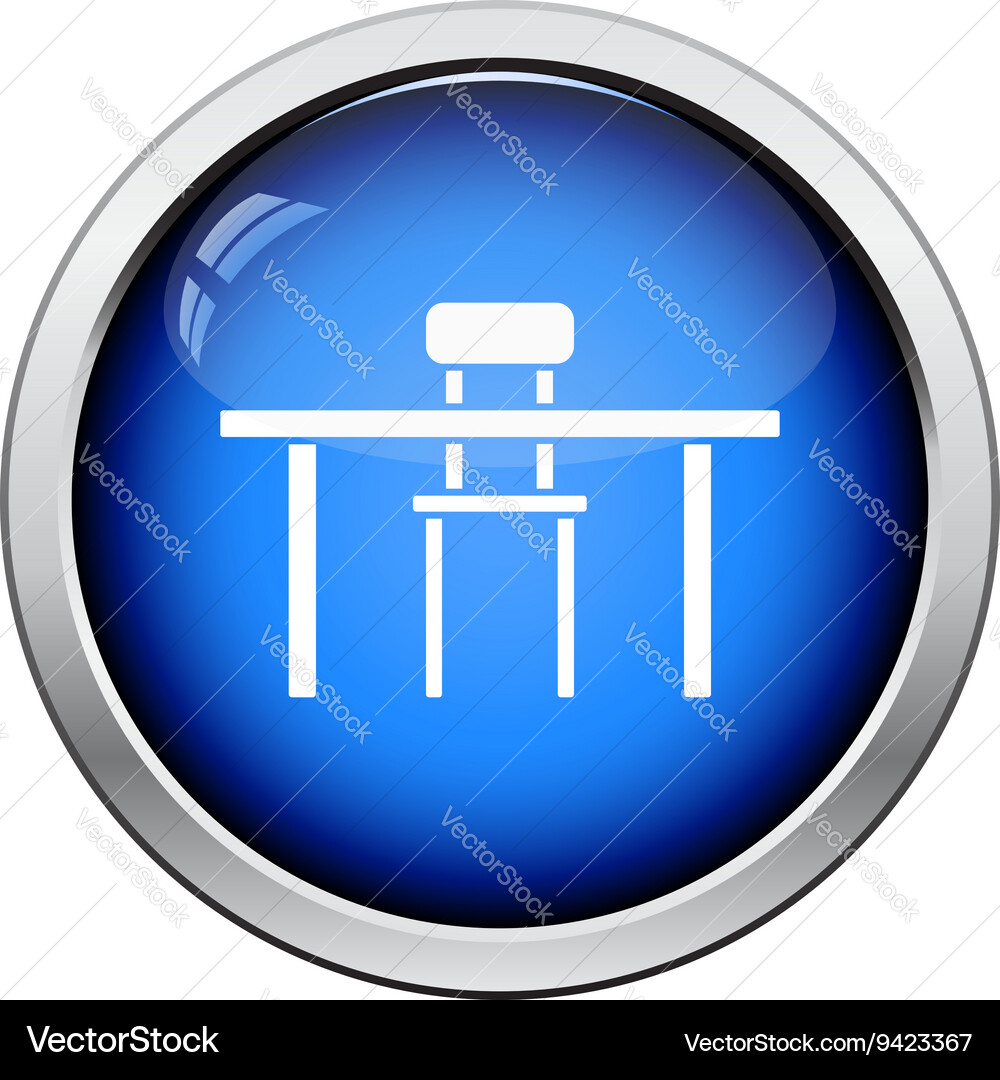 Table and chair icon Royalty Free Vector Image