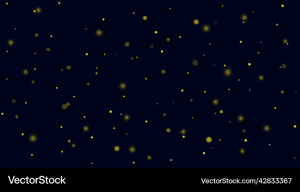 Yellow sparkling dust particles Royalty Free Vector Image