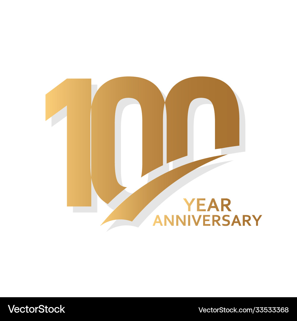 100 year anniversary template design Royalty Free Vector