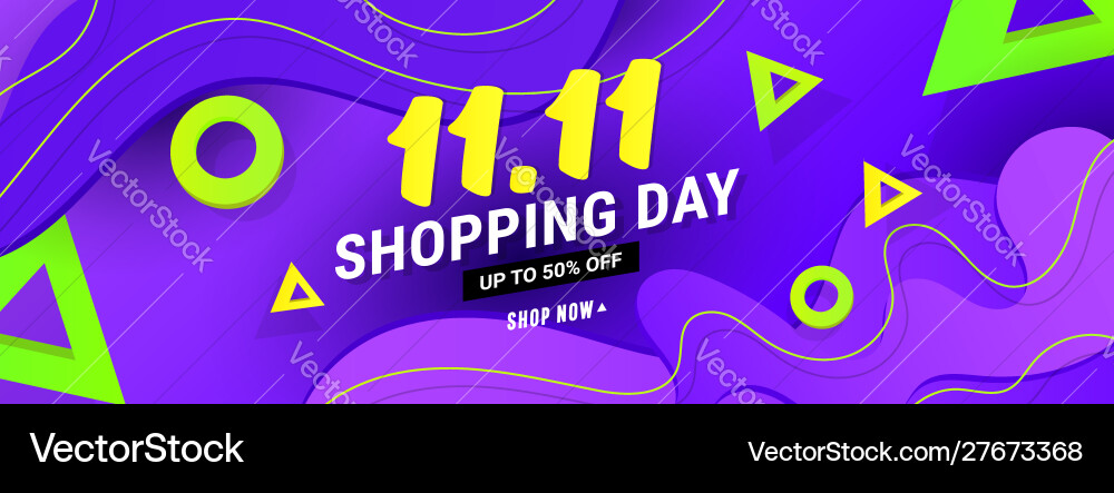 111 Verkauf Rabatt Banner Vorlage mit Welle Vektorbild