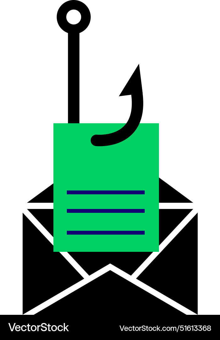 Email phishing icon hacker attacking computer Vector Image Email phishing icon hacker attacking computer Vector Image