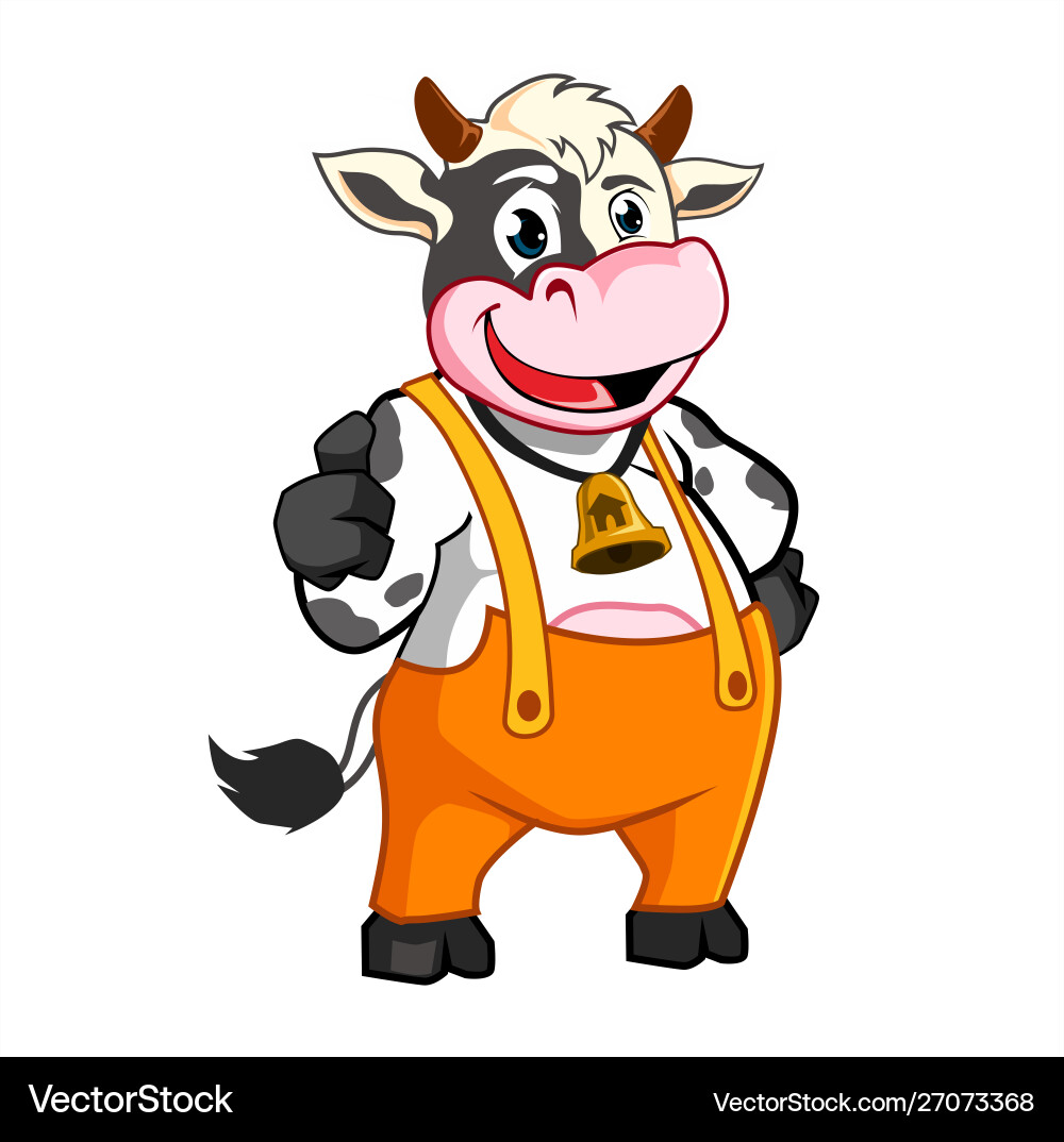 Happy cow Royalty Free Vector Image - VectorStock