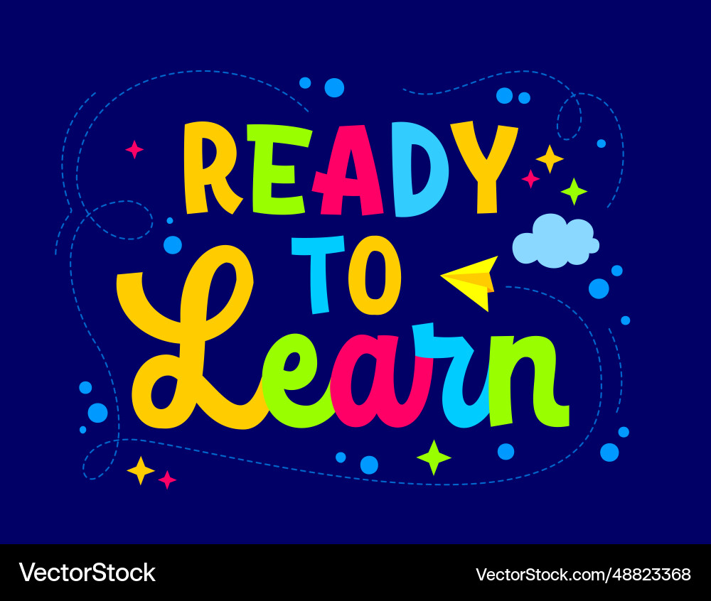 Inspirational typography in vivid colors ready Vector Image