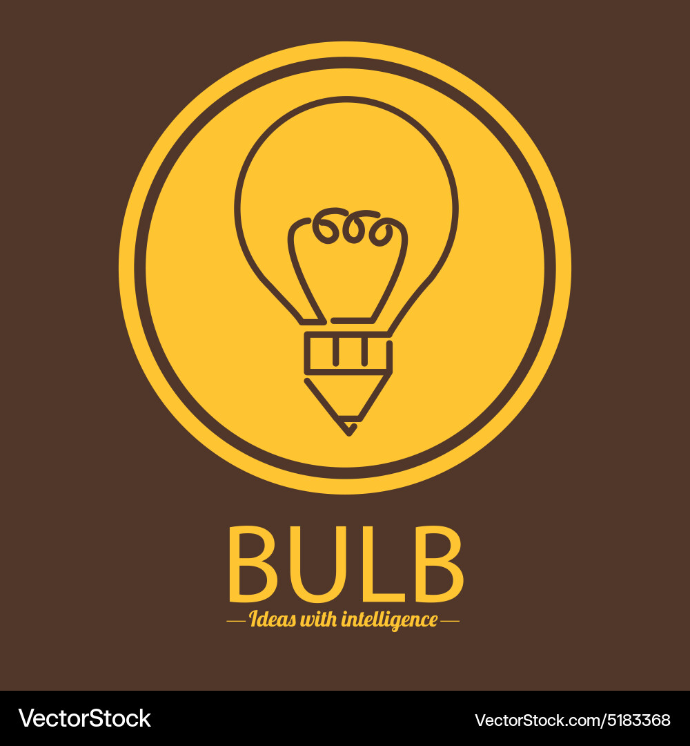 Light bulb design Royalty Free Vector Image - VectorStock