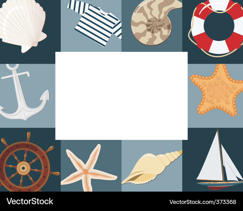 Marine framework Royalty Free Vector Image - VectorStock