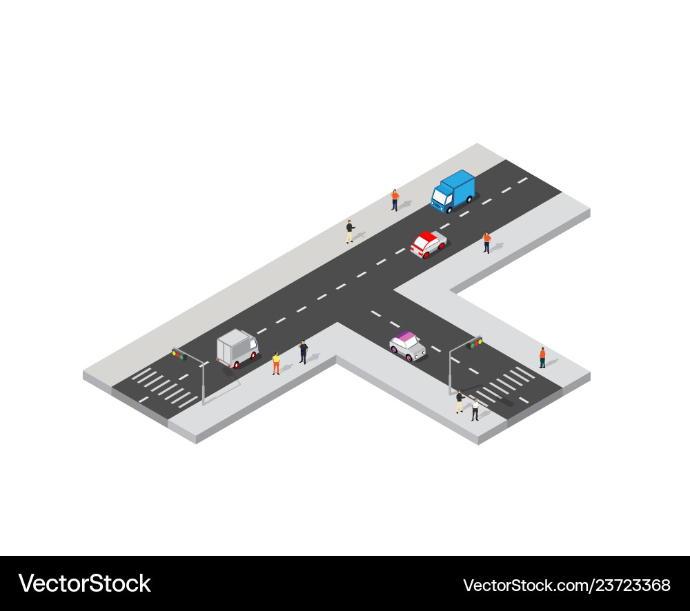 Perspective isometric view Royalty Free Vector Image