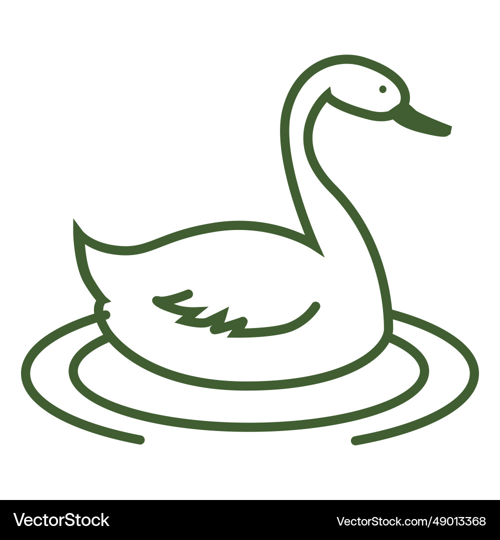 Swan icon Royalty Free Vector Image - VectorStock