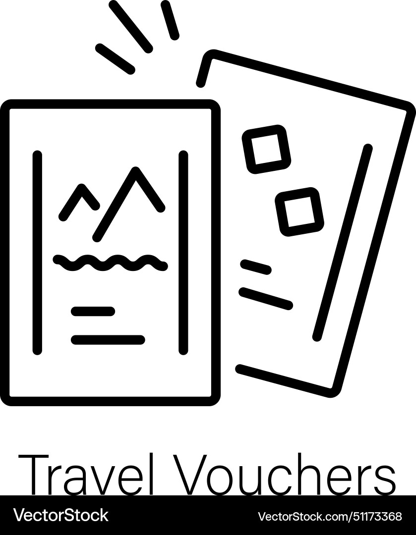 Travel vouchers Royalty Free Vector Image - VectorStock