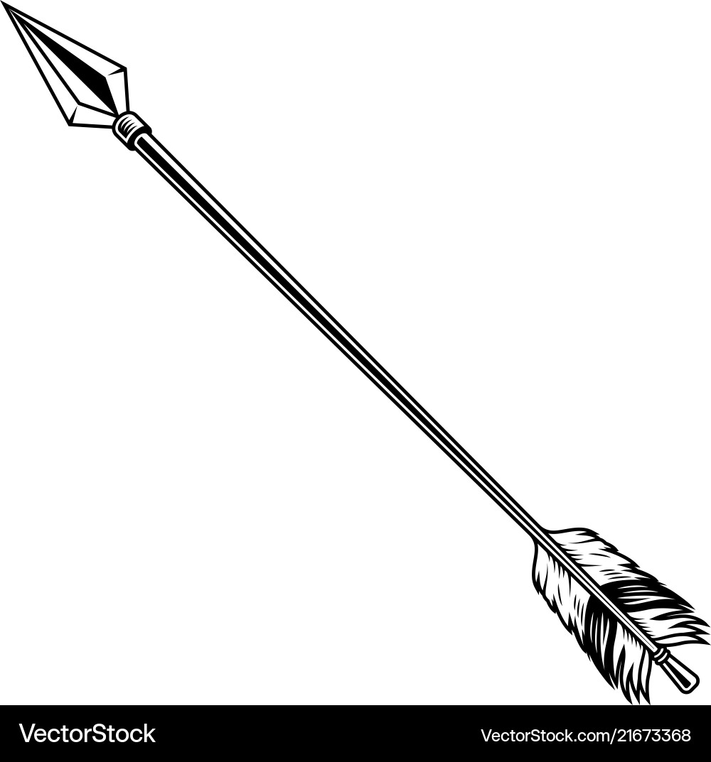 Vintage Arrowhead Illustration Royalty Free Vector Image