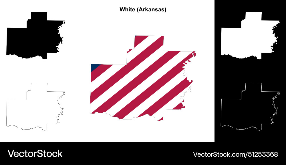 White outline map Royalty Free Vector Image - VectorStock