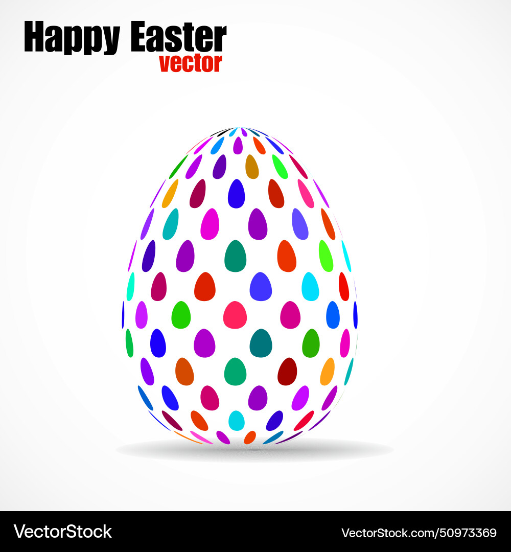 Abstract easter egg with circles Royalty Free Vector Image