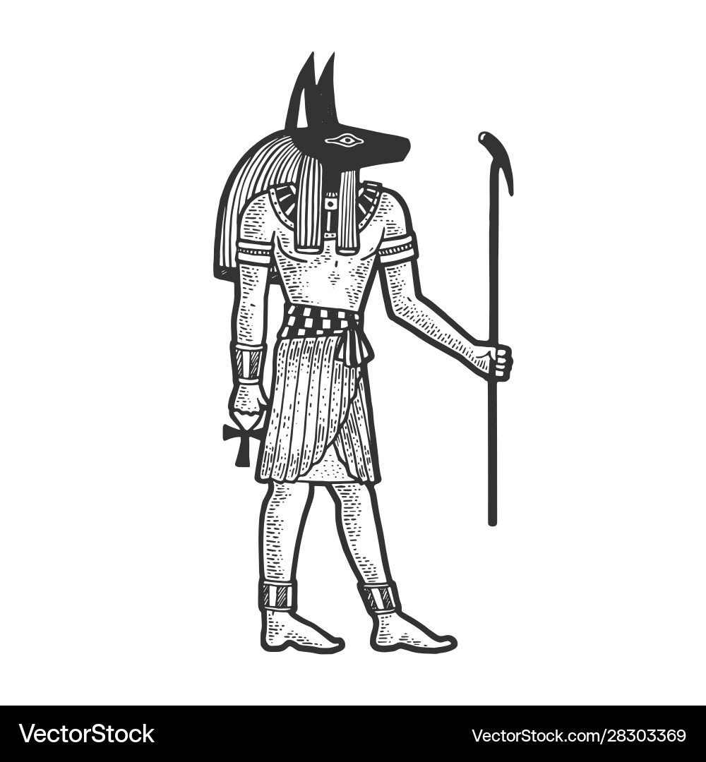 Egyptian God Anubis Drawing