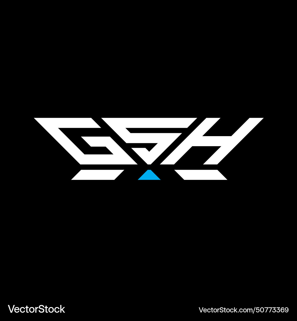 Gsh letter logo design simple and modern Vector Image