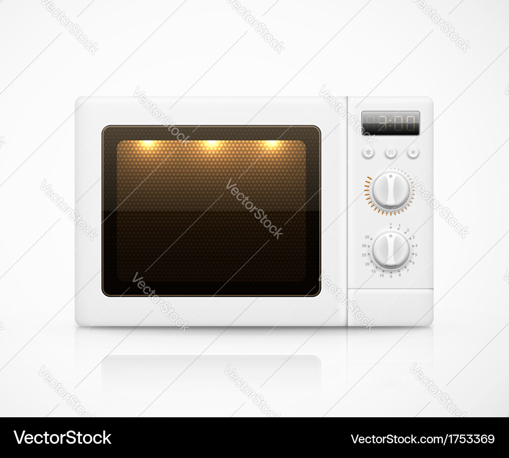 Isolated microwave Royalty Free Vector Image - VectorStock
