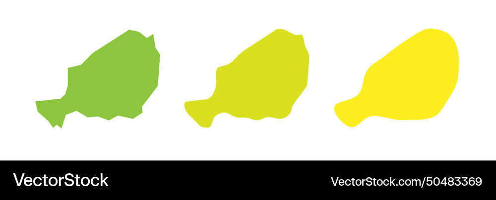 Niger country map in three levels Royalty Free Vector Image