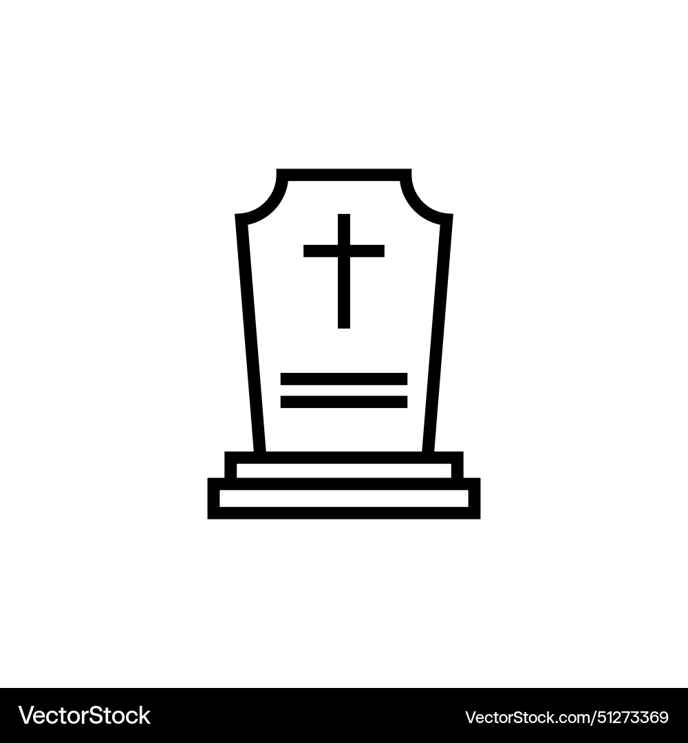 Rip grave icon tombstone gravestone death Vector Image