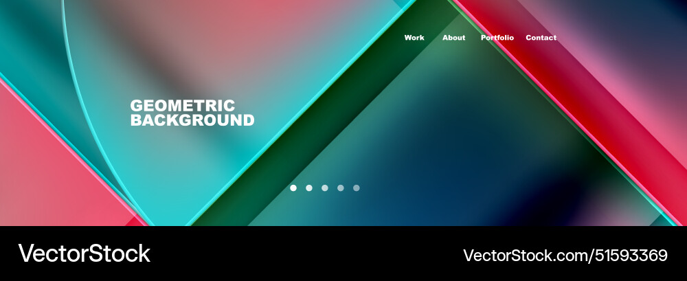 Round triangles and squares web site page template