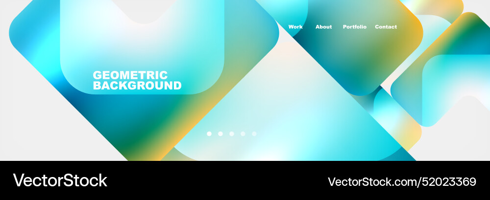 Square internet web page design template Vector Image