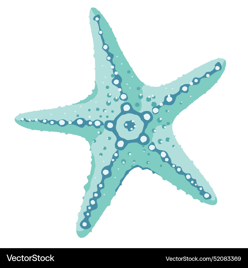 Starfish blue Royalty Free Vector Image - VectorStock