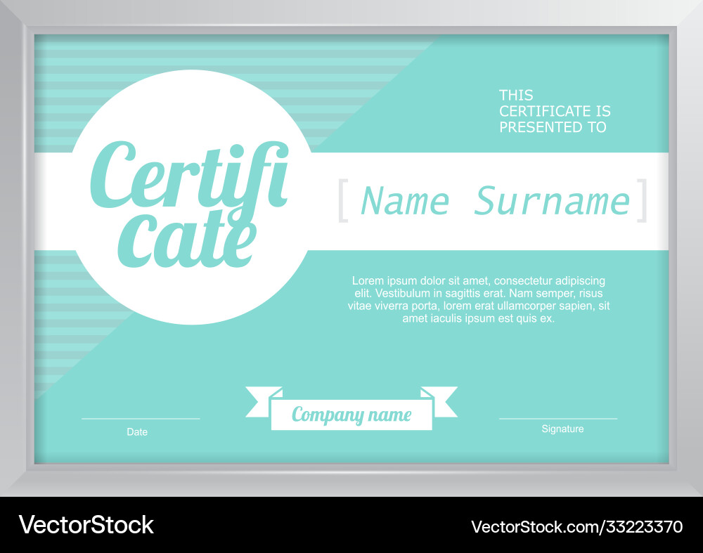 Certificate 65 Royalty Free Vector Image - VectorStock