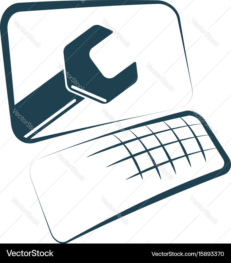 Computer repair and maintenance Royalty Free Vector Image