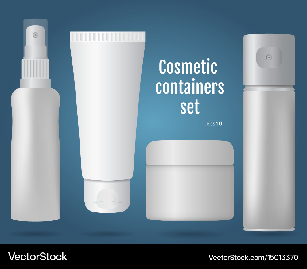 Cosmetic containers set Royalty Free Vector Image
