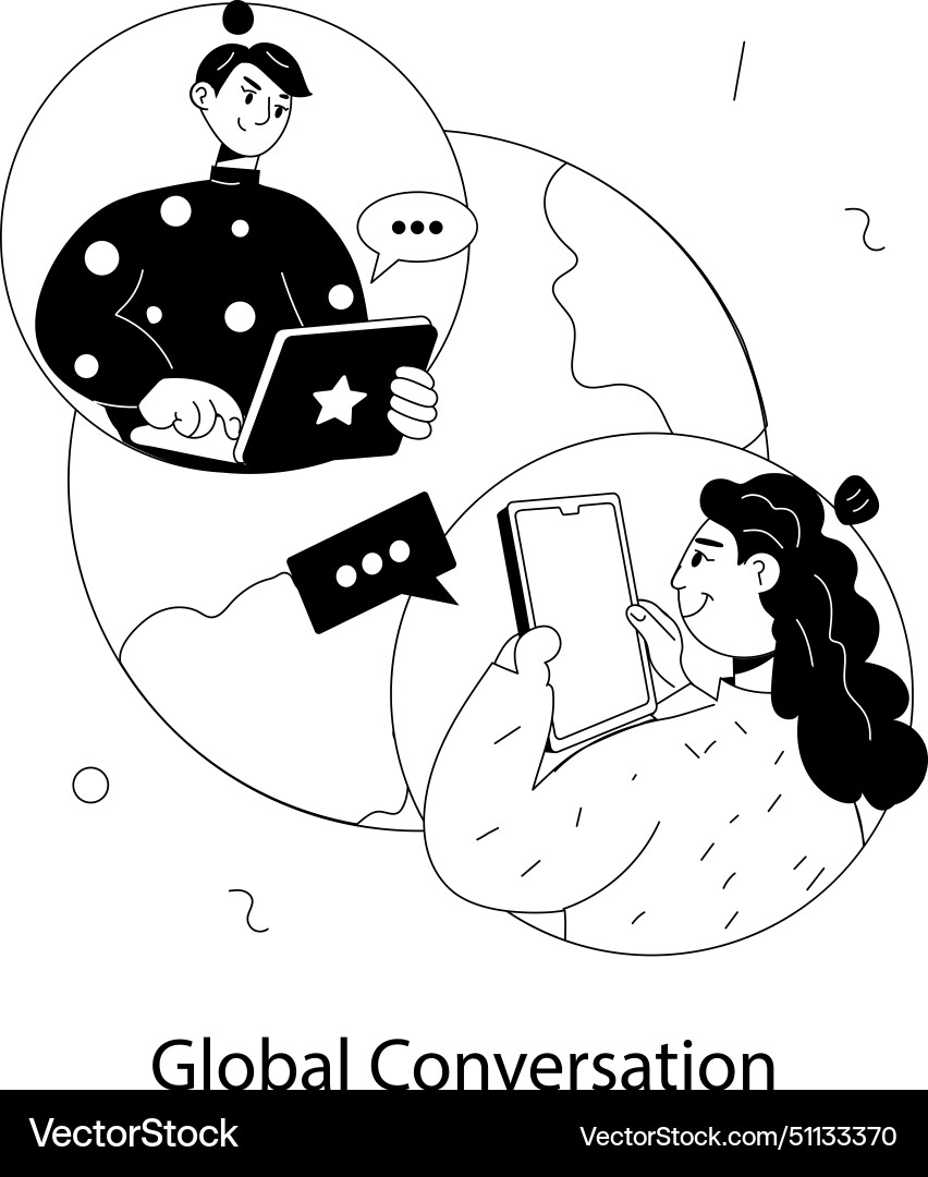 Global conversation Royalty Free Vector Image - VectorStock