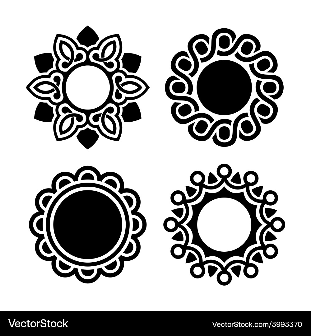 Jewelry ornament set Royalty Free Vector Image