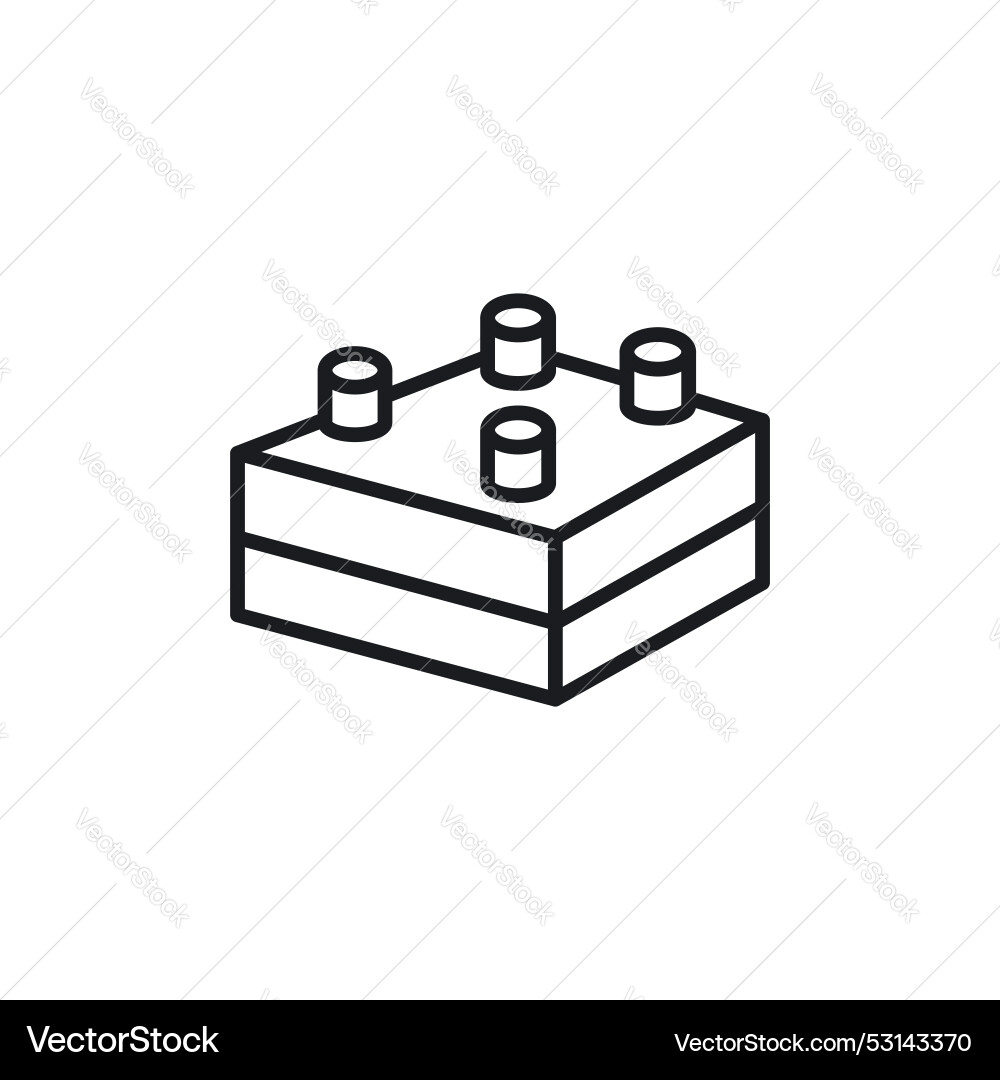 Lego icon symbol on white background Royalty Free Vector
