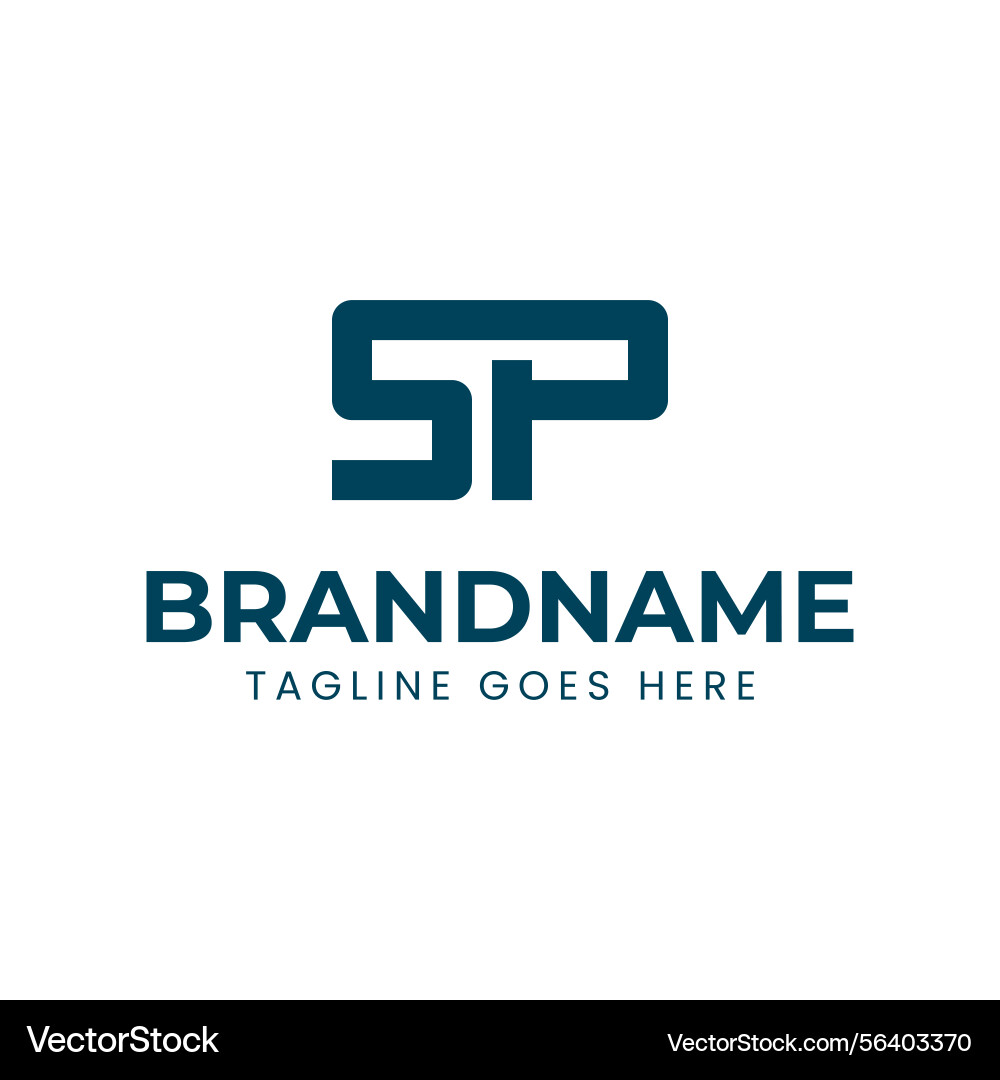 Letters sp monogram logo suitable for any brand Vector Image